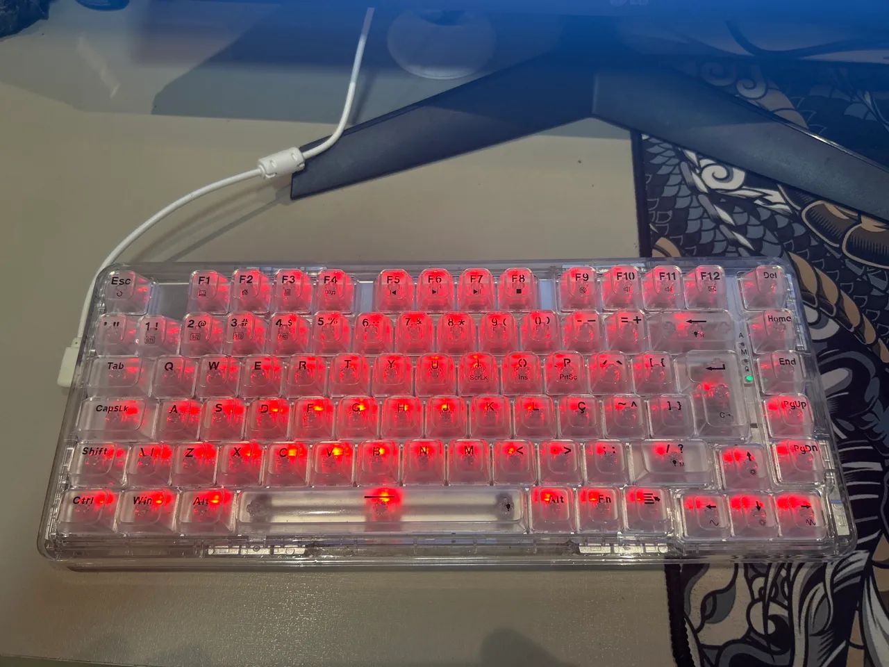 Teclado Redragon Elf pro rgb Crystal clear - Periféricos e Acessórios ...