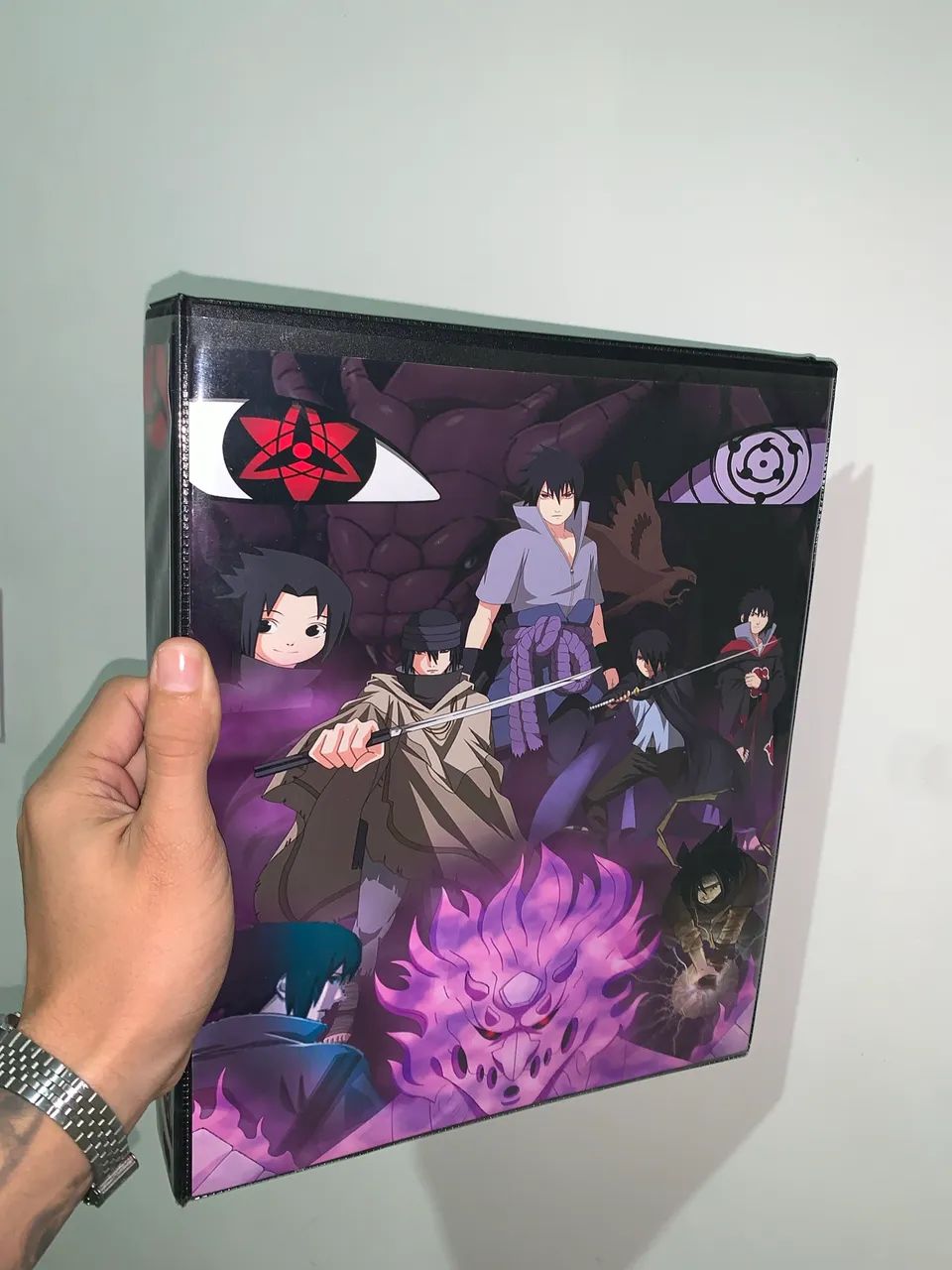 Fichário Porta Cards Sasuke Uchiha Naruto - Cabem 198 cards - Livros e ...