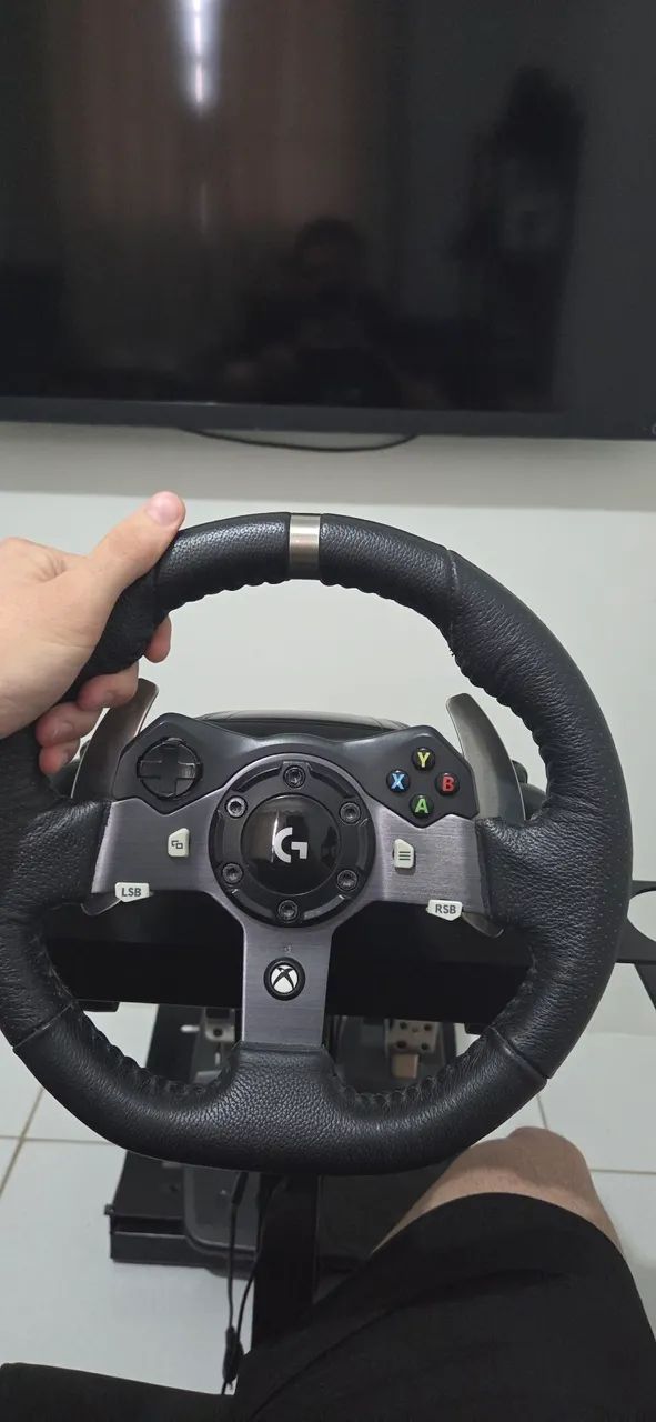 Cockpit Extreme Racing V3 com Volante G920 + câmbio + TV 40 Full HD ...
