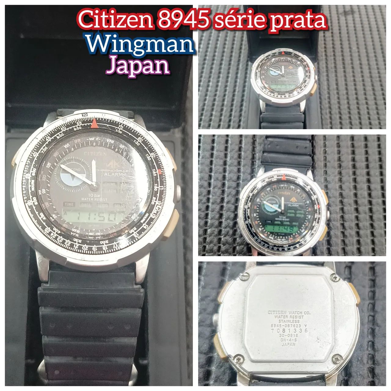 Relógio Citizen Wingman 8945 Série Prata - Original Japonês ...