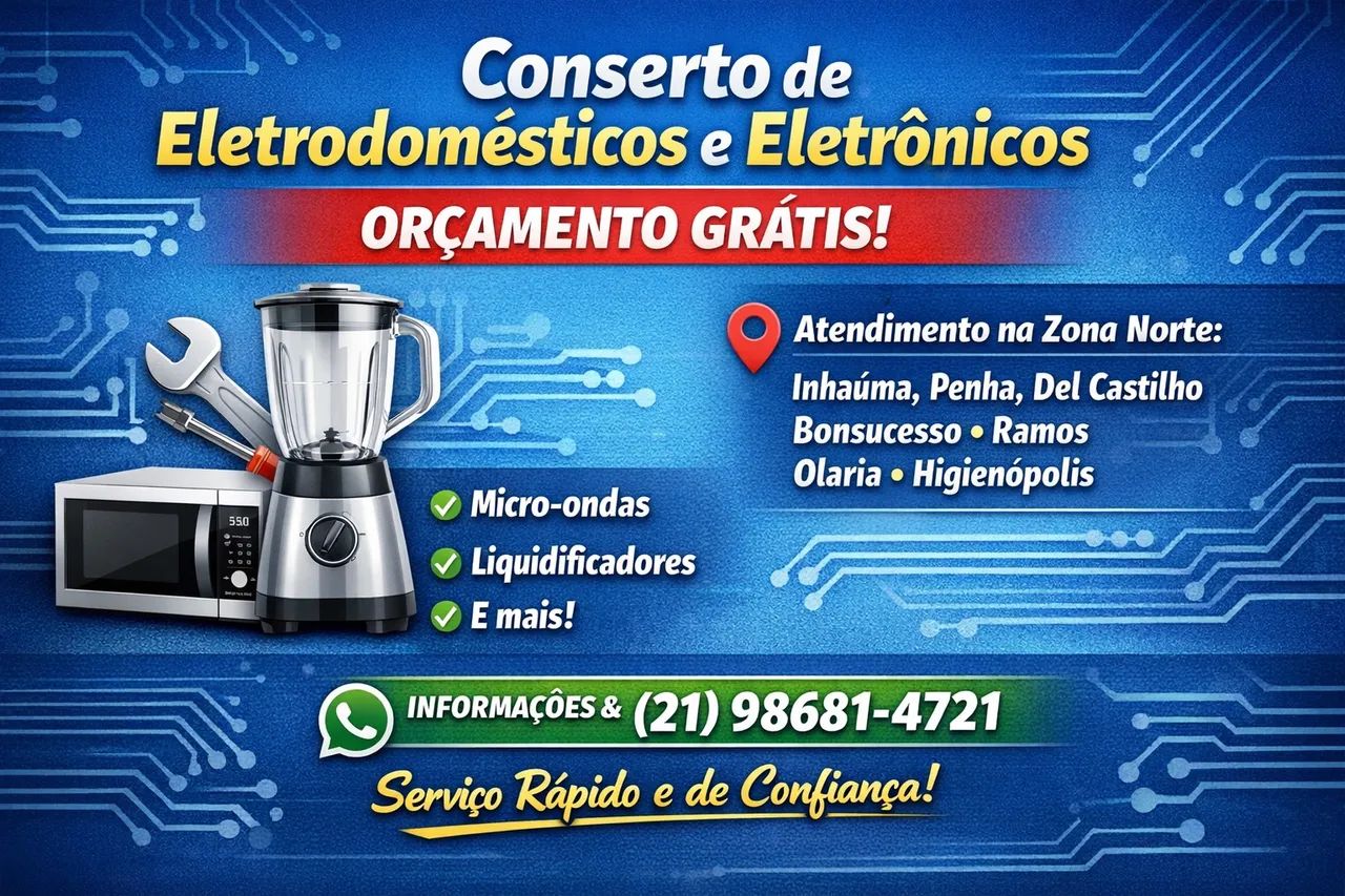 Conserto de Eletrodomésticos e Eletrônicos - Orçamento Grátis ...