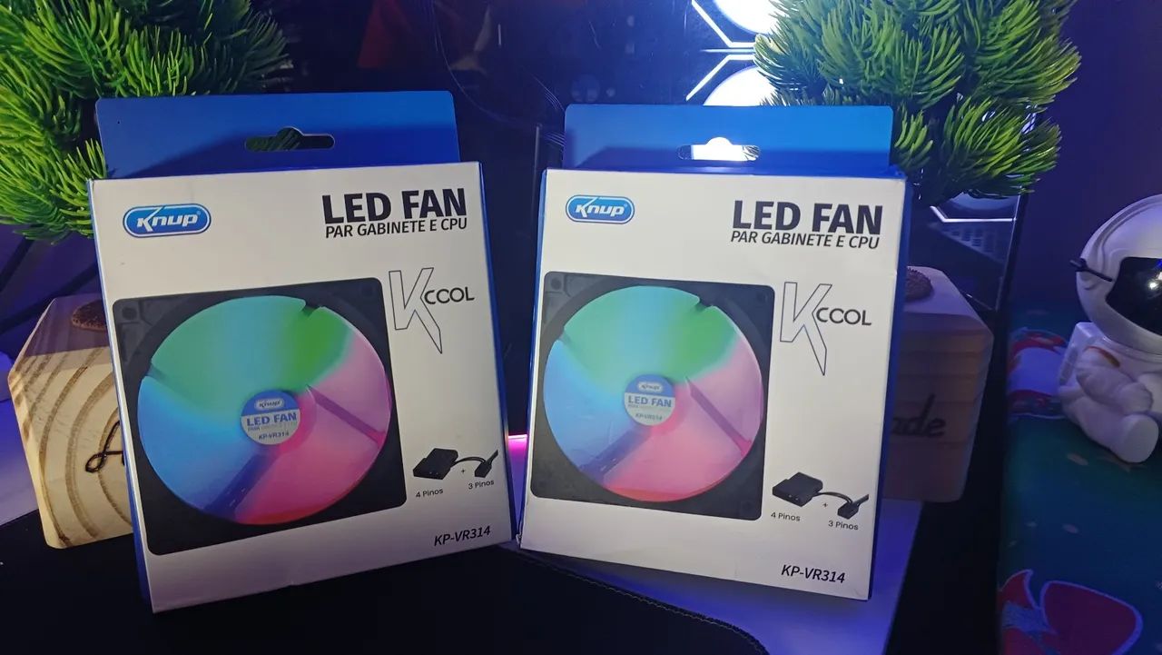 Kit 2 UND FAN LED RGB GAMER - Peças de Hardware - Parque 10 de Novembro ...