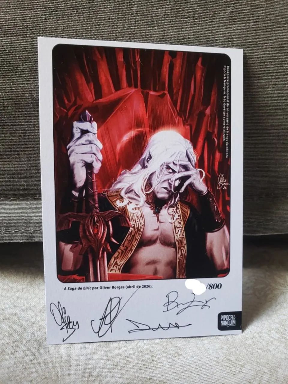 Bookplate autografado Elric 9 anos de editora Pipoca e nanquim - Livros ...