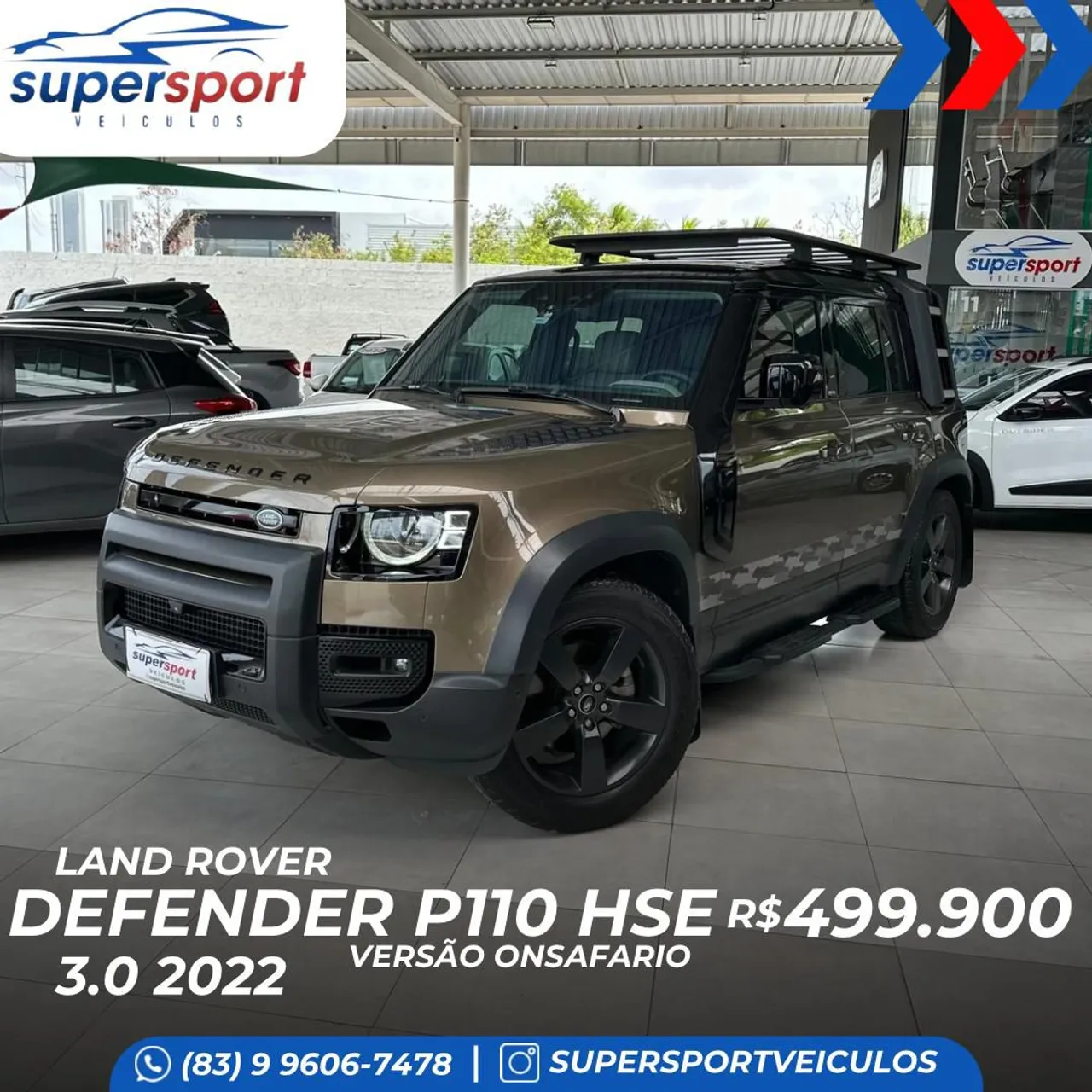 LAND ROVER DEFENDER 110 2.0 TURBO HSE SI4 AUT Usados e Novos na Paraíba, PB