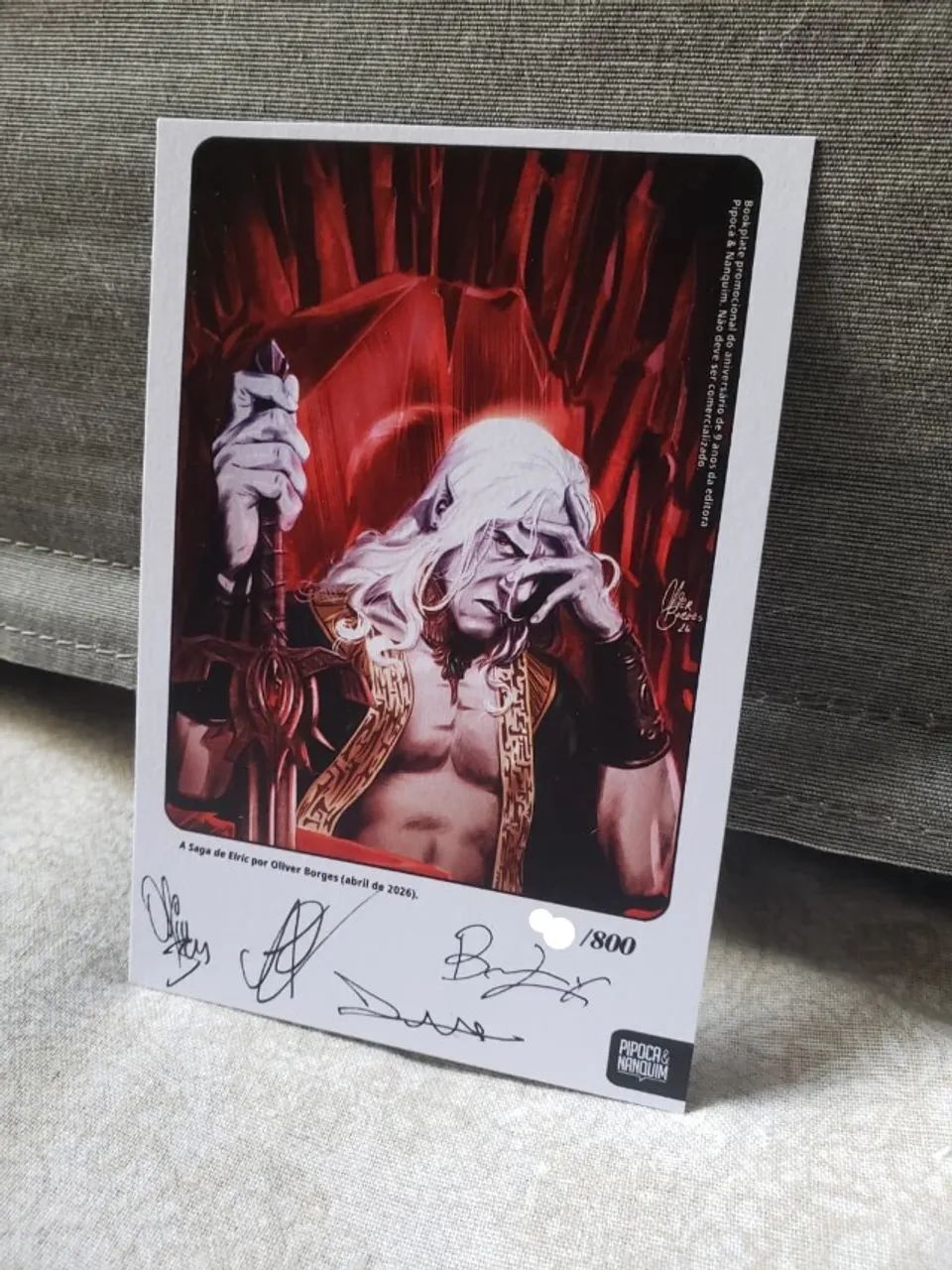 Bookplate autografado Elric 9 anos de editora Pipoca e nanquim - Livros ...