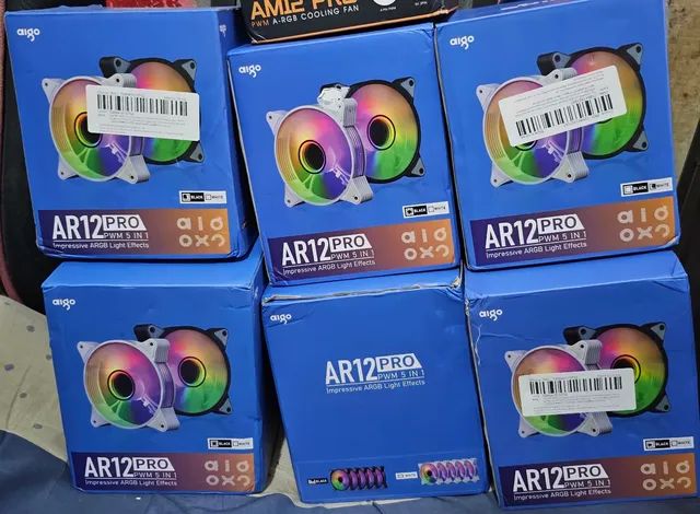 Kit de cinco fans aigo ar12 pro preto - Periféricos e Acessórios de ...