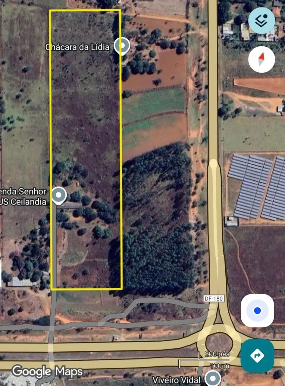 Área de Terreno escriturada com 55.000m² com 95 mts de frente para a BR ...