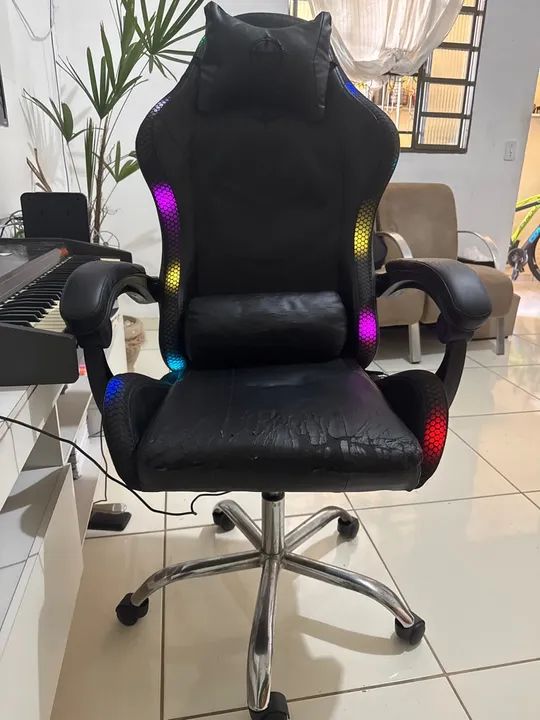 Cadeira Gamer com Led RGB - Cadeiras de Escritório e Gamer - Jardim ...