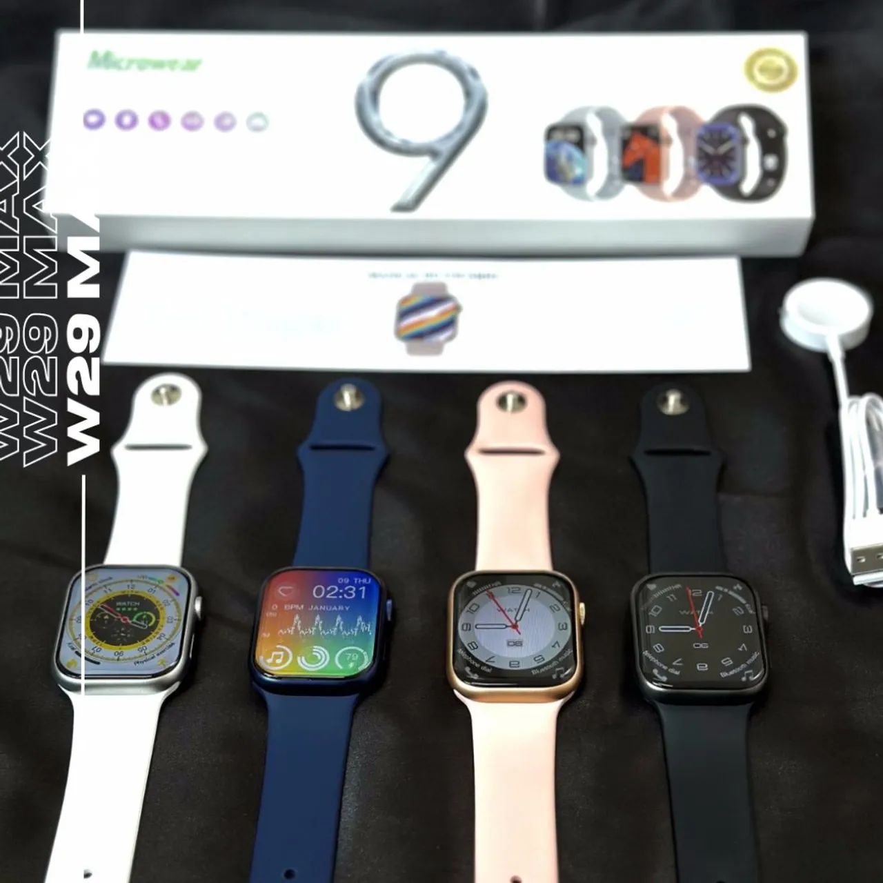 Smartwatch W29 Max Microwear com tela de 2,1 polegadas 49mm ...
