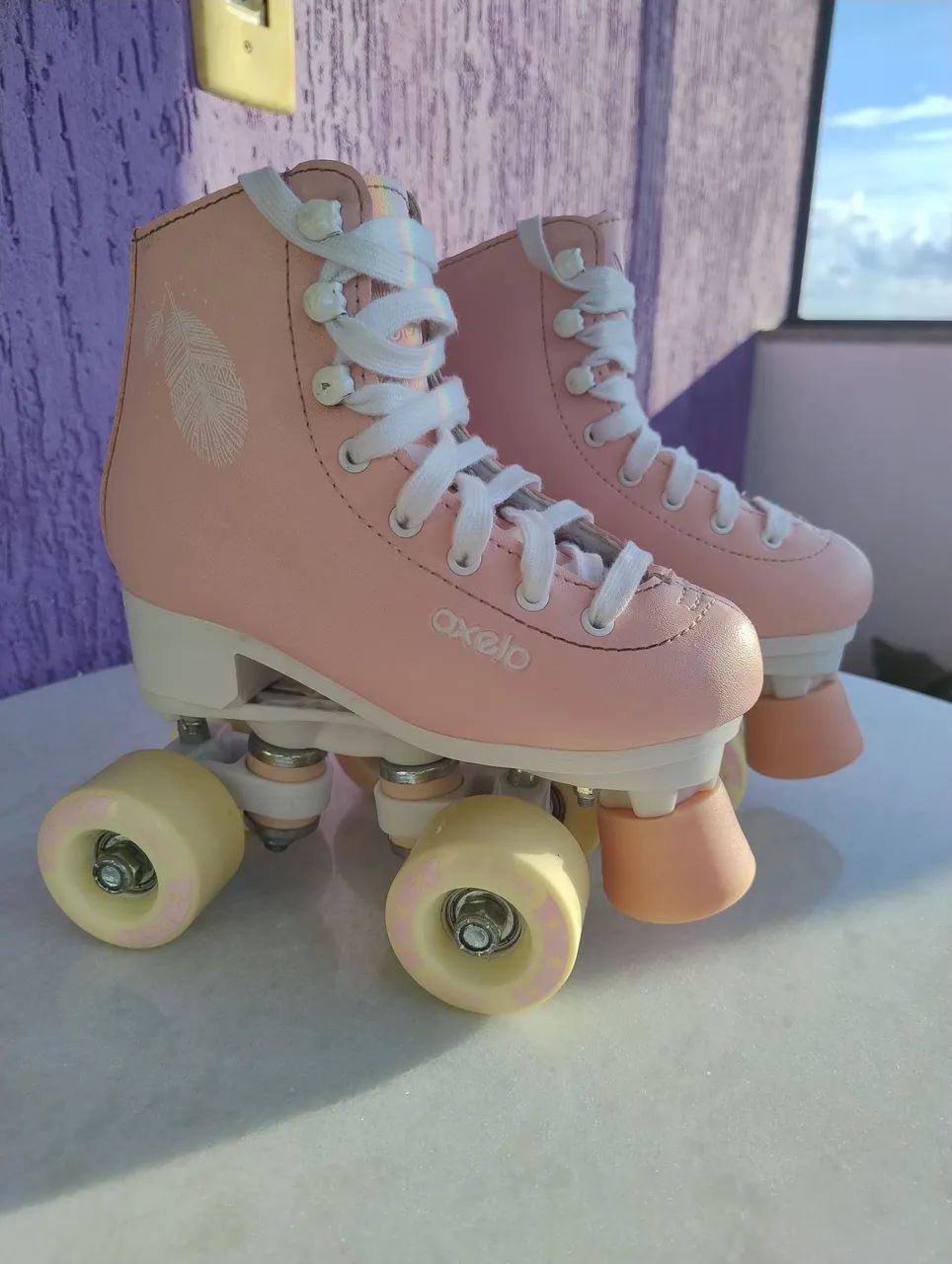 Patins Roller Quad Oxelo Rosa - Esportes de Quadra e Ao Ar Livre ...