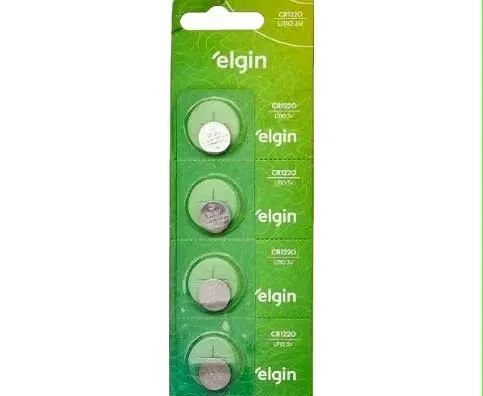 Bateria CR1220 Elgin para Smartwatch - 4 peças