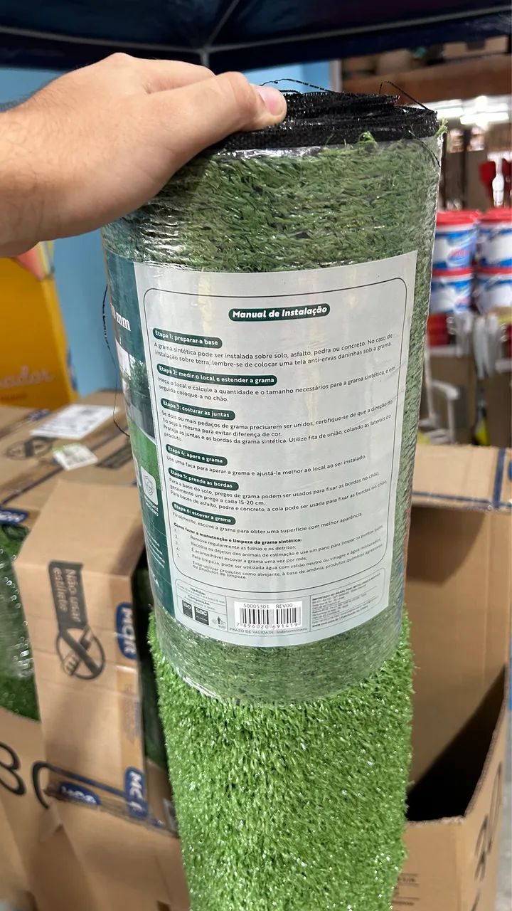 GRAMA SINTÉTICA MOR 10 MM 1,00 x 5,00 m - Área Externa - Imbuí ...