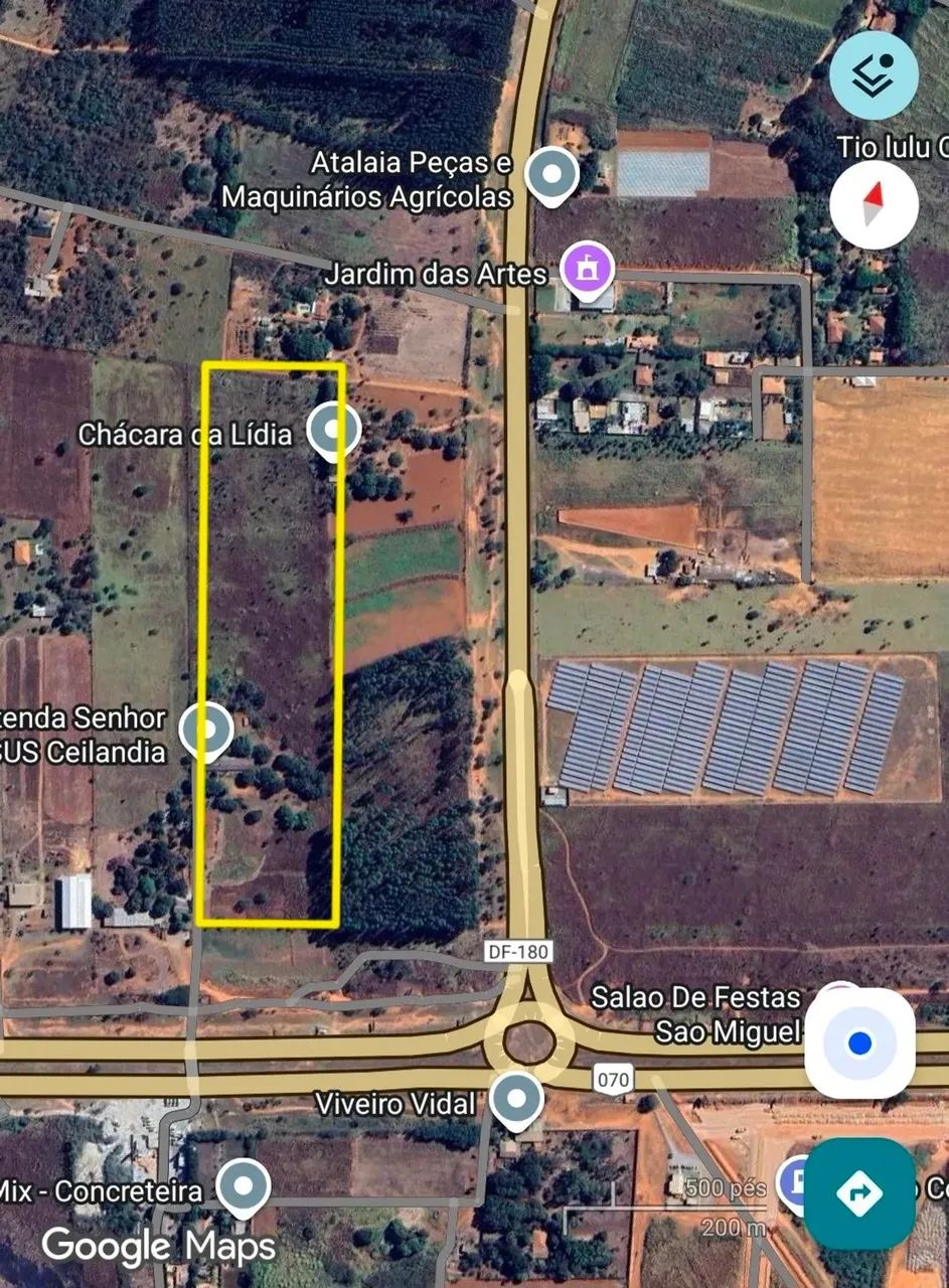 Área de Terreno escriturada com 55.000m² com 95 mts de frente para a BR ...