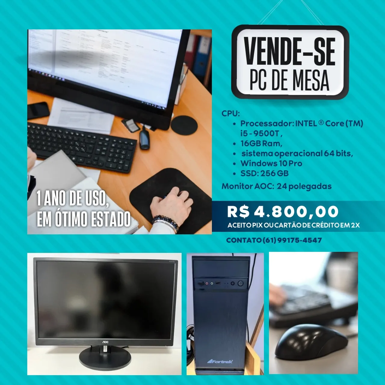 "computador de mesa completo" - Computadores e Desktops no Brasil