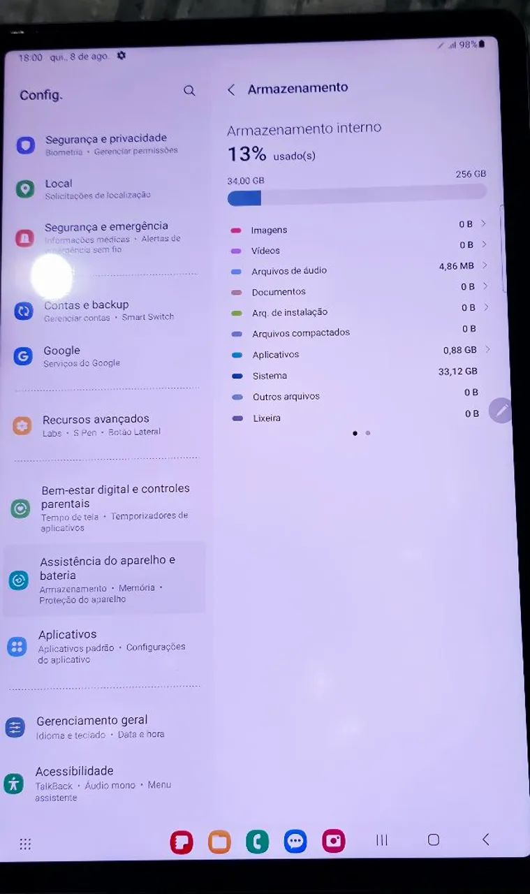 Galaxy tab s7 256gb interno wifi + Rede móvell -CHIP - Tablets e E-Readers - Cascadura, Rio de ...