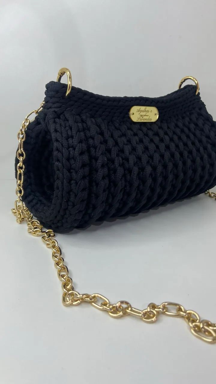 Bolsa de crochê - modelo Amanda - Agulhas e Lavandas - Bolsas, malas e ...