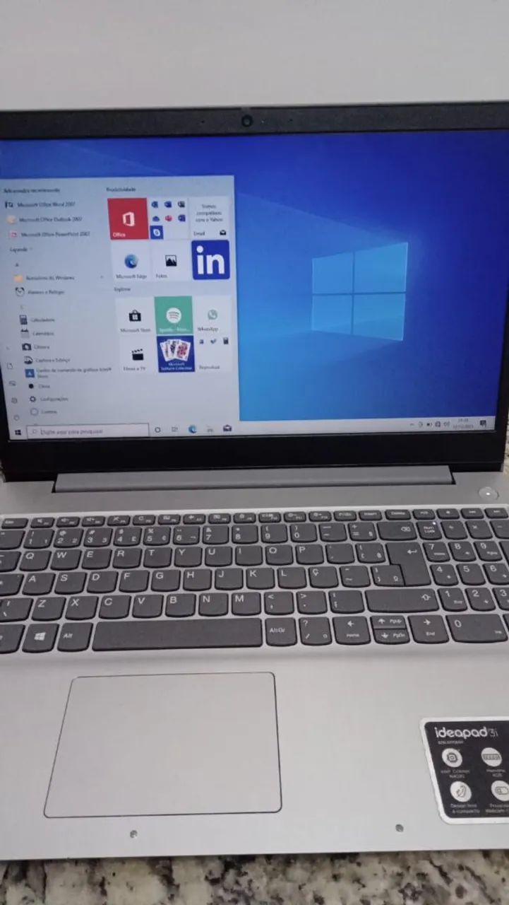 Notebook Lenovo Ideapad celeron última geração 4gb ddr4 ssd 128gb tela ...