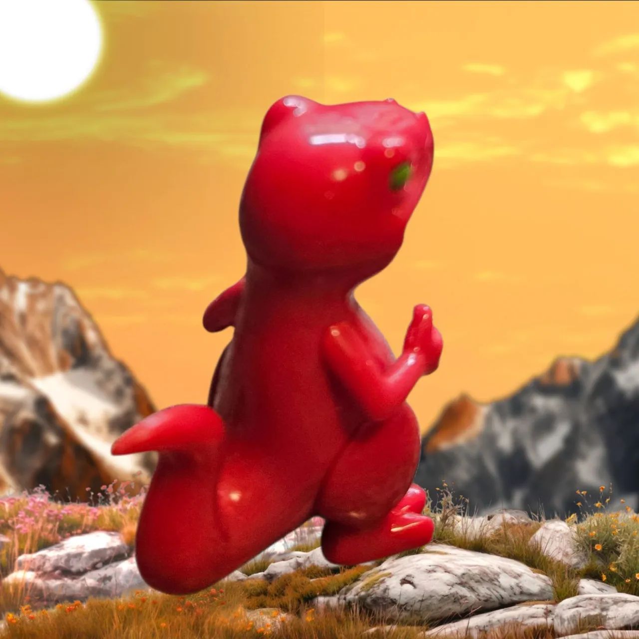 DINOSSAURO VERMELHO T-REX GRARRL NEOPETS - Hobbies e coleções - Barra ...