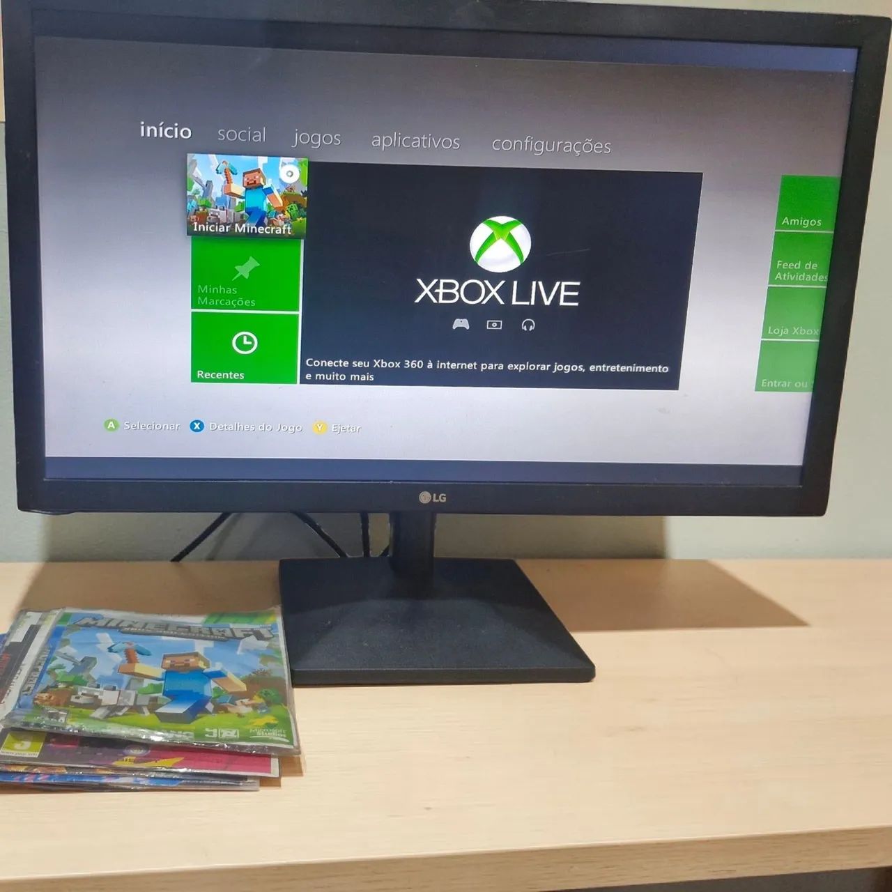 Xbox 360 Slim RGH + Kinect + Minecraft + Just Dance | 12 Jogos - Jogos ...