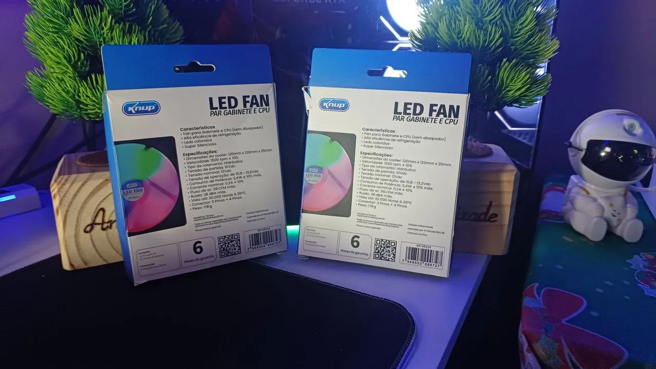 Kit 2 UND FAN LED RGB GAMER - Peças de Hardware - Parque 10 de Novembro ...