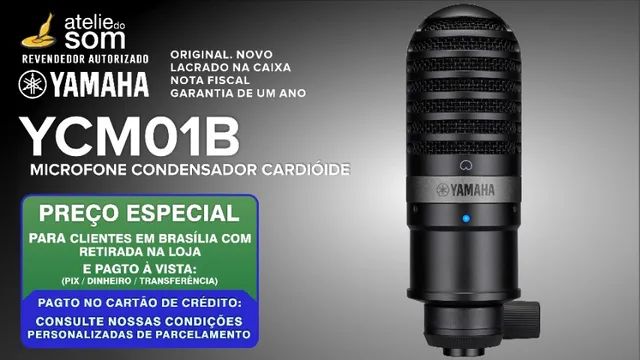Ycm01 Yamaha Microfone Condensador Preto Novo Lacrado Garantia 1 ano Original - Microfones e ...