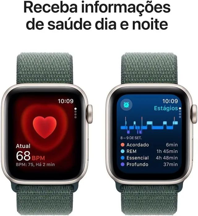 Apple Watch SE GPS, Caixa Estelar de Alumínio de 44 mm, Pulseira Loop ...
