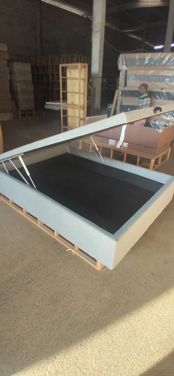 Cama Box baú casal 138x188 reforçada/ Novo/ Valor à vista de fábrica ...