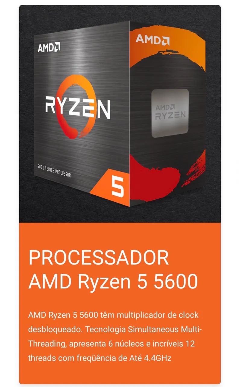 PC GAMER PICHAU, AMD RYZEN 5 5600, GEFORCE RTX 5060 8GB, 16GB DDR4, SSD ...