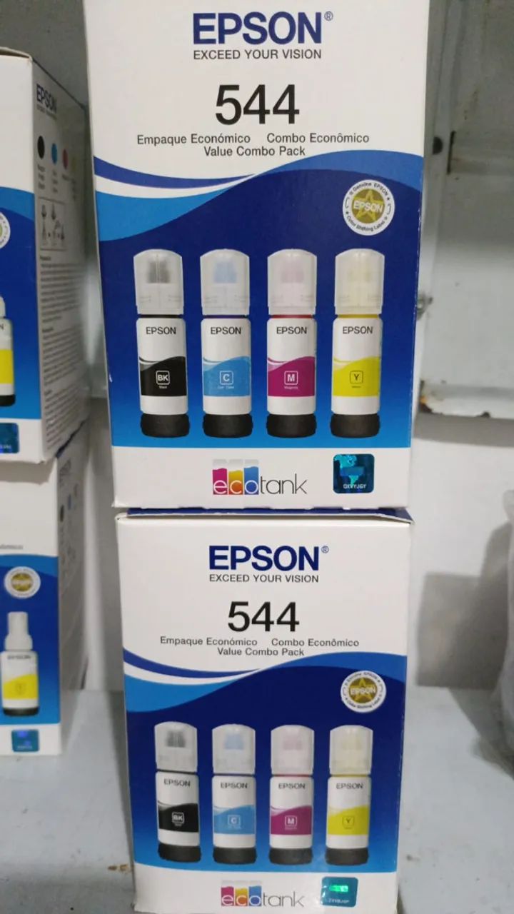 Kit com 4 Garrafas de Tinta Epson T544- 544 | L3150 L3110 L3210 L3250 | Original - Periféricos e ...