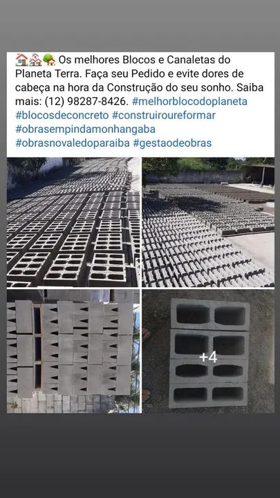 Blocos e Canaletas de Concreto - Alvenaria - Residencial Parque das Palmeiras, Pindamonhangaba ...