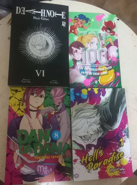 Mangás Death Note, Zom 100, DanDaDan e Hell's Paradise - Livros e ...