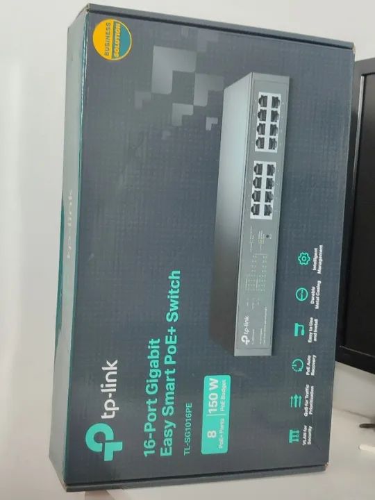 Switch Tl-sg1016pe Tp-link V3 Poe 16 Portas Gigabit pronta entrega ...