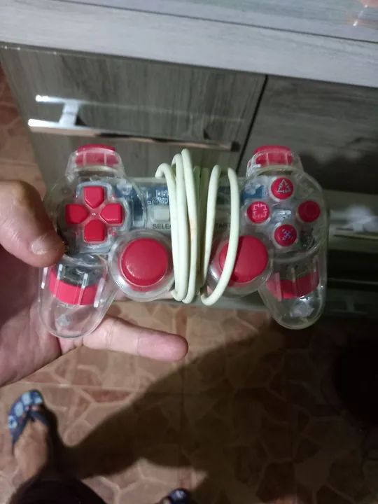 Controle transparente PS2 - Usado - Peças e Acessórios de Vídeo Game ...