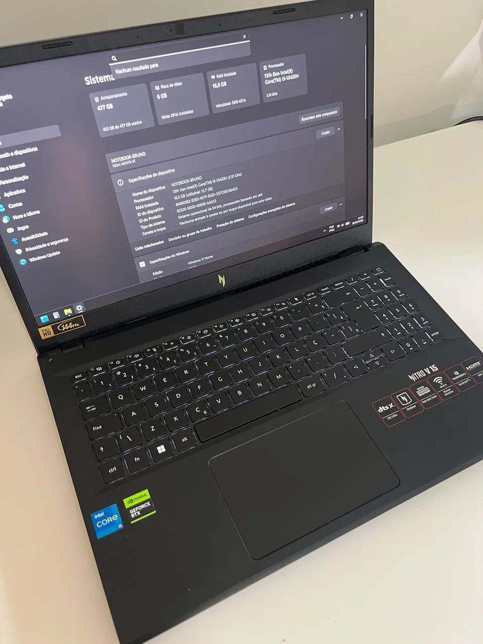 Notebook Gamer Acer Nitro V15 RTX 4050 na Garantia - Notebooks - Vila ...