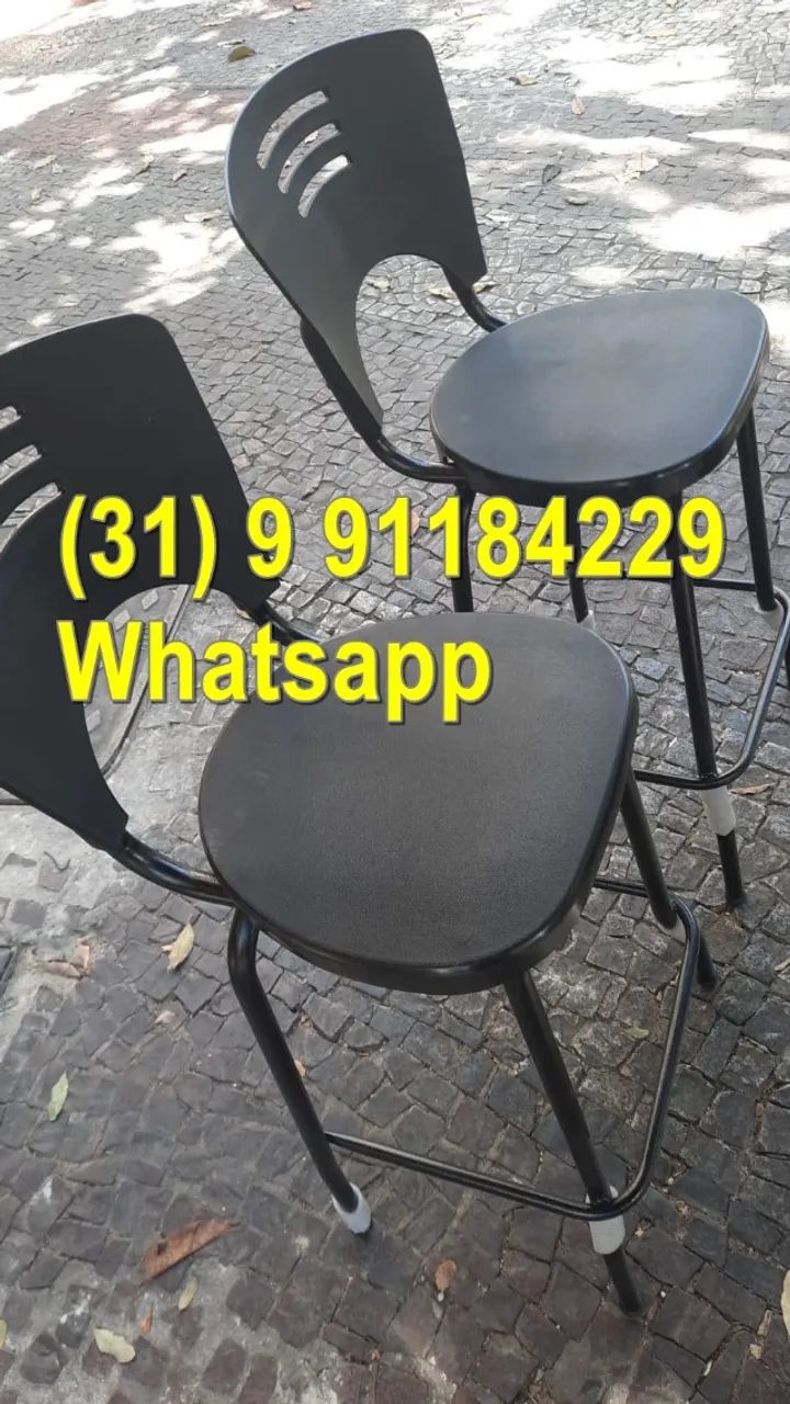 Banquetas altas novas Cor Preta Frete grátis para BH - Bancos e ...