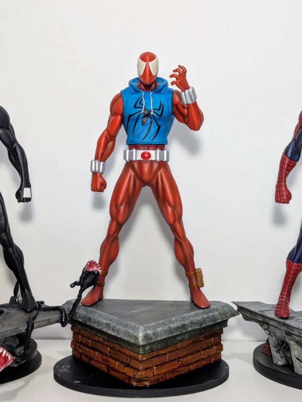 Spider-man trio 1/6 estátua colecionável tipo sideshow e iron studios ...