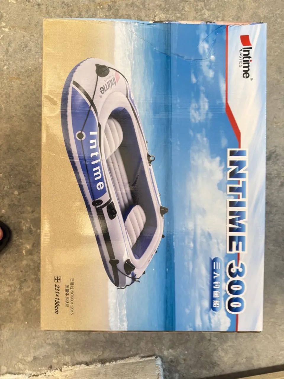 Bote Barco Inflável Intime 300 + 2 Remos + Bomba - Esportes Aquáticos ...