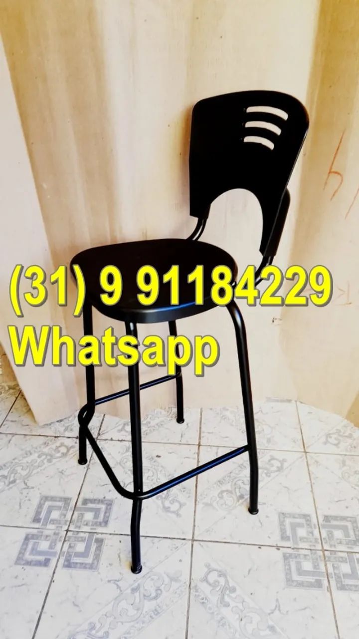 Banquetas altas novas Cor Preta Frete grátis para BH - Bancos e ...