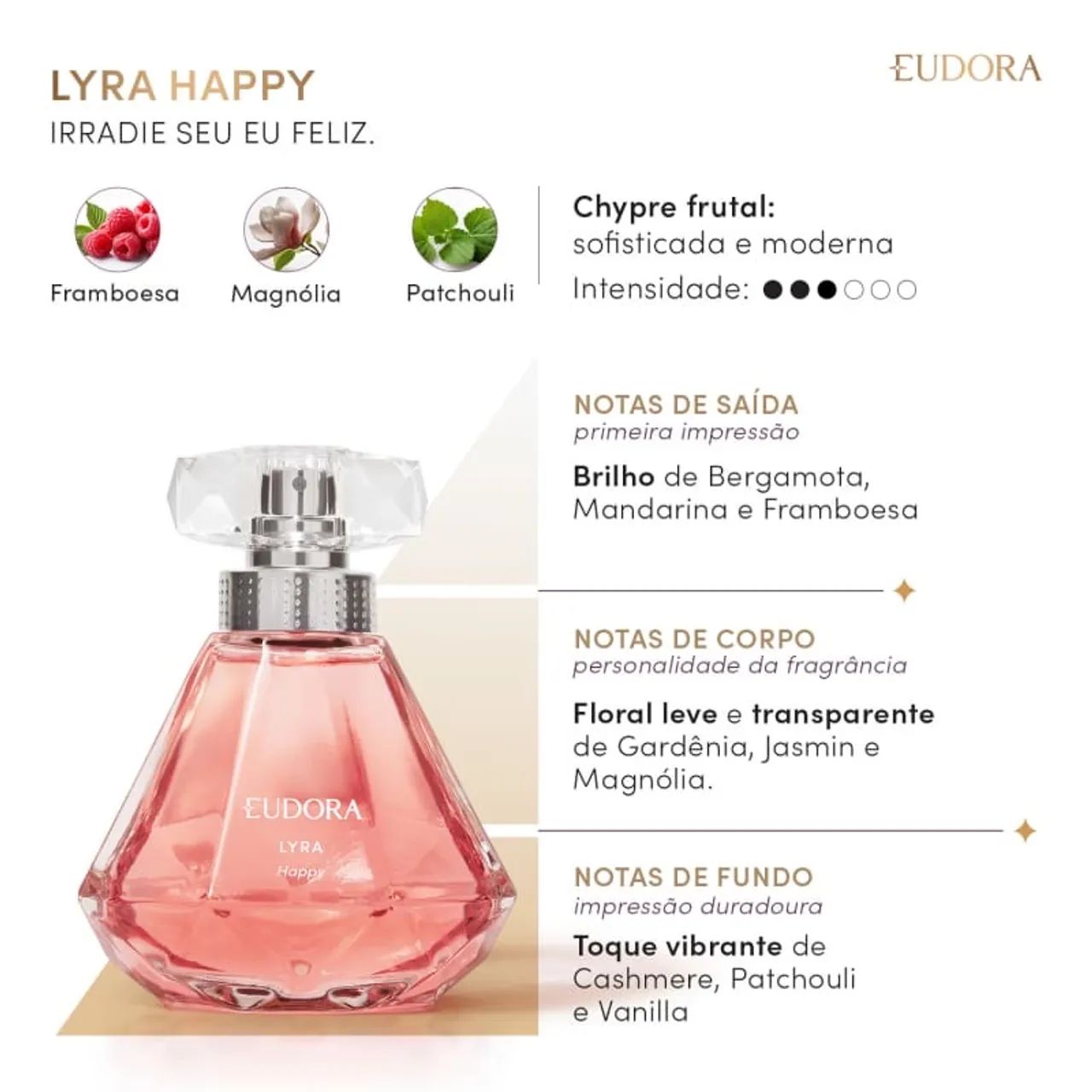 Lyra Happy Desodorante Colônia 75ml FaÇo Entrega Brinde Beleza E Cuidados Pessoais Setor