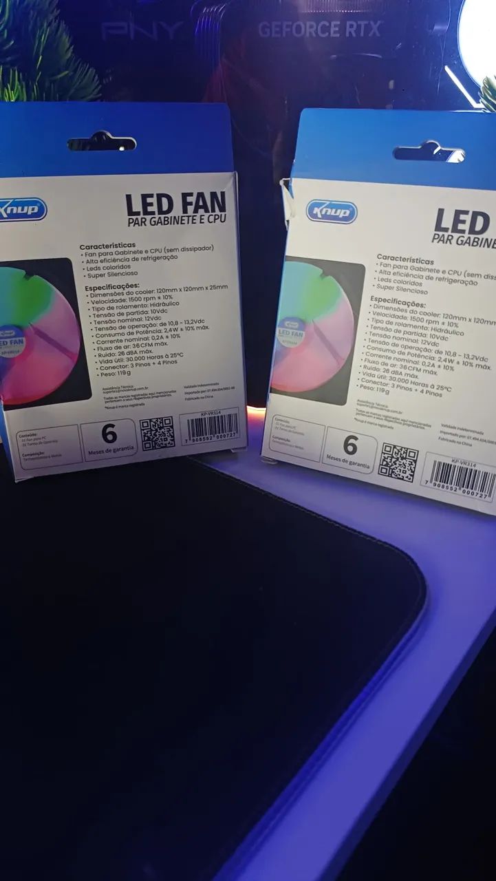 Kit 2 UND FAN LED RGB GAMER - Peças de Hardware - Parque 10 de Novembro ...