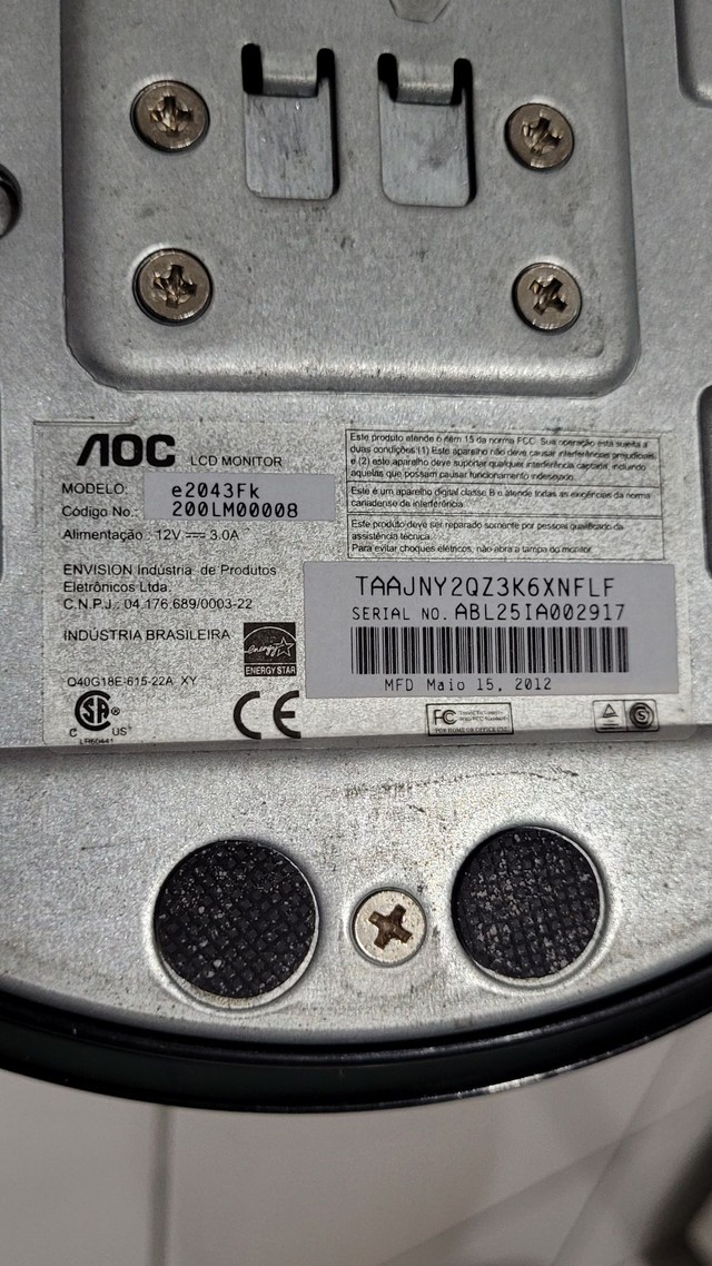 Monitor e2043fk aoc | +28 anúncios na OLX Brasil