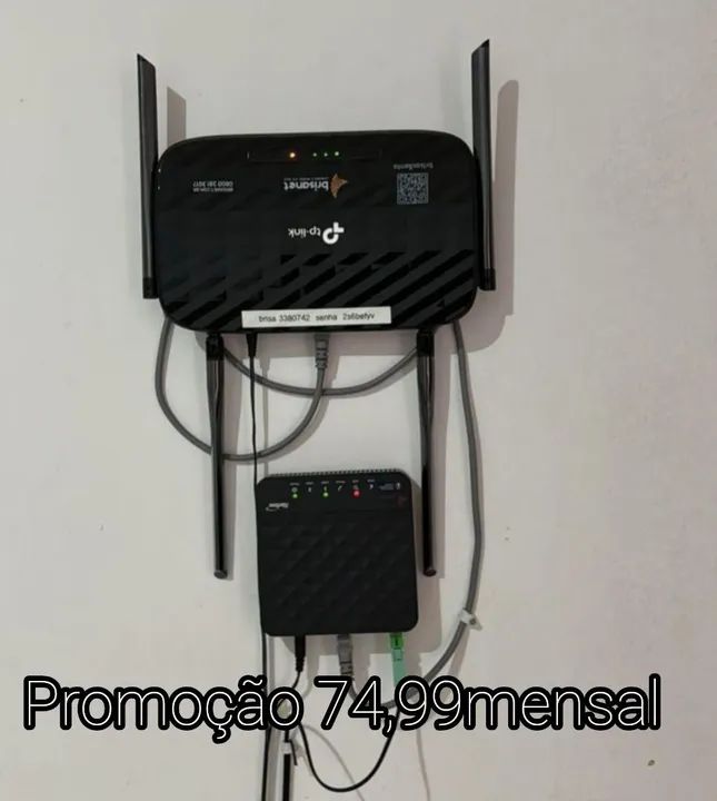 "roteador internet fibra optica" no Brasil