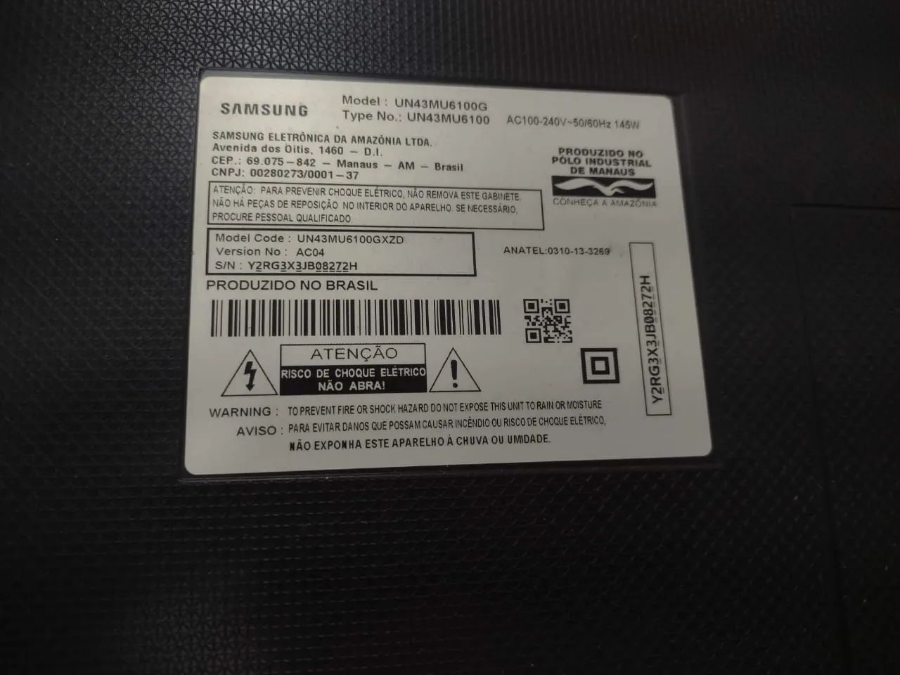 Tv Samsung 43 polegadas/4k, precisa trocar tela display - TVs - Vicente ...