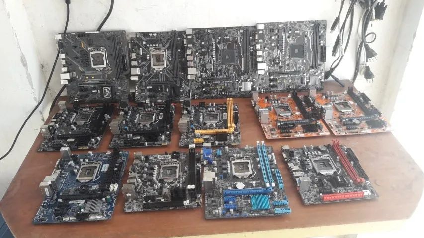 13 placas mãe com defeito AM4, H510, H310, H110, H61 (leia o anuncio ...