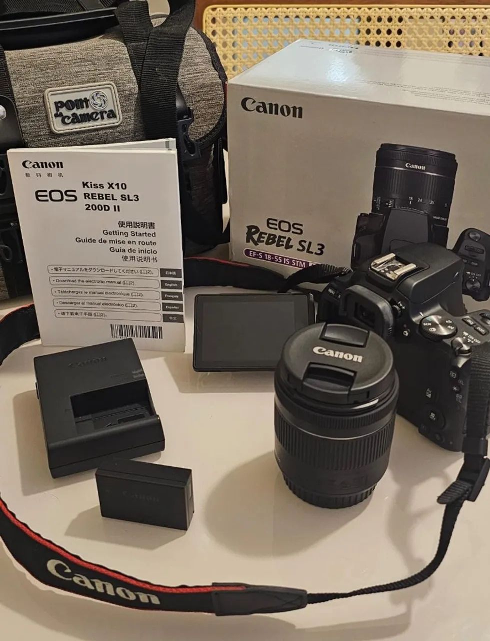 Canon EOS Rebel SL3 - Impecável + Kit Completo + Bolsa Extra - Câmeras ...