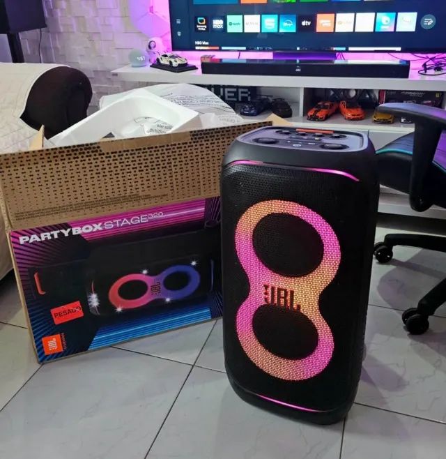 Caixa de Som JBL PartyBox Stage 320 240W RMS - Aparelhos de Som - Santa ...