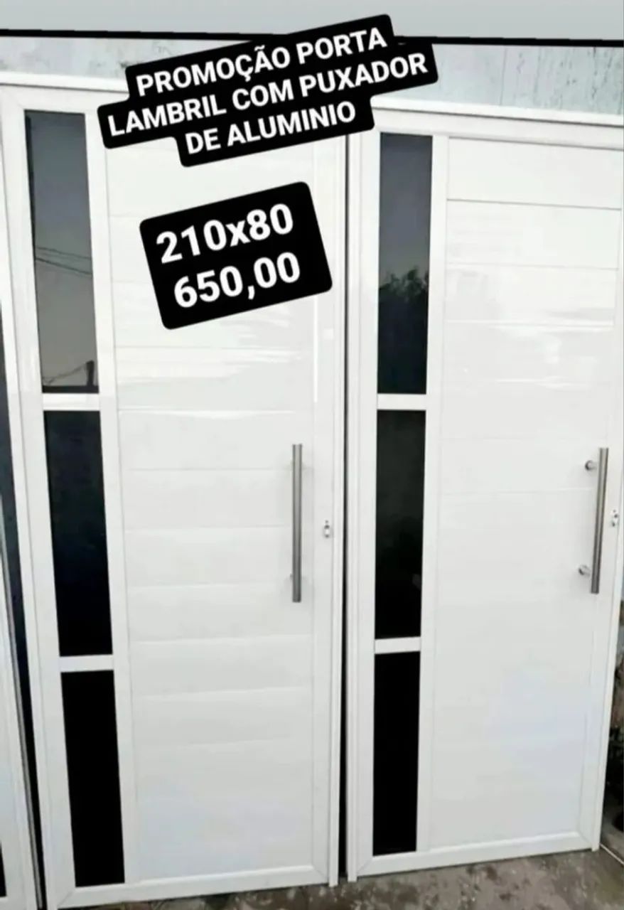 PROMOÇÃO PORTA LAMBRIL 210X80 COM PUXADOR DE ALUMÍNIO - Portas e ...