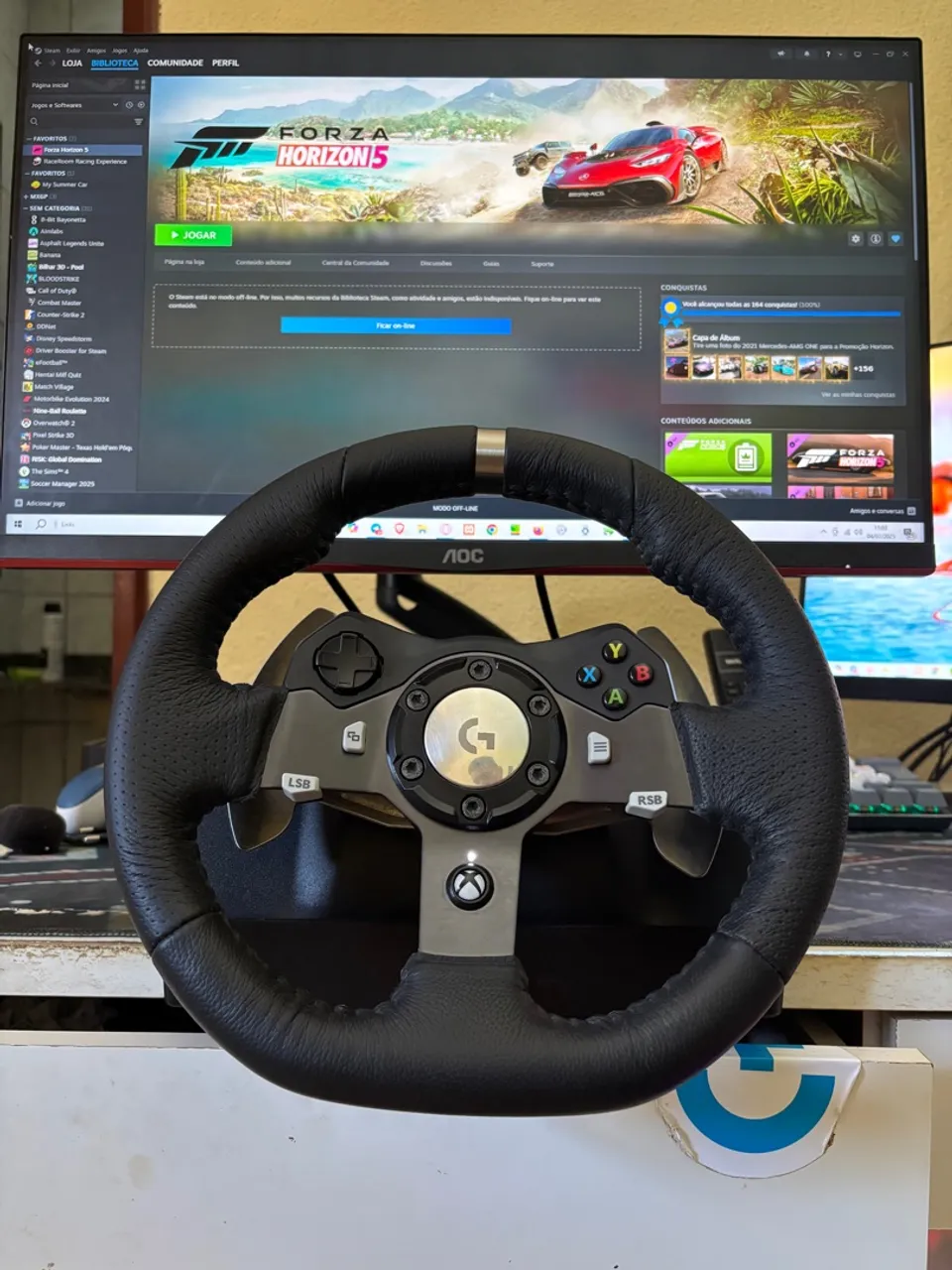"volantes logitech" no Brasil