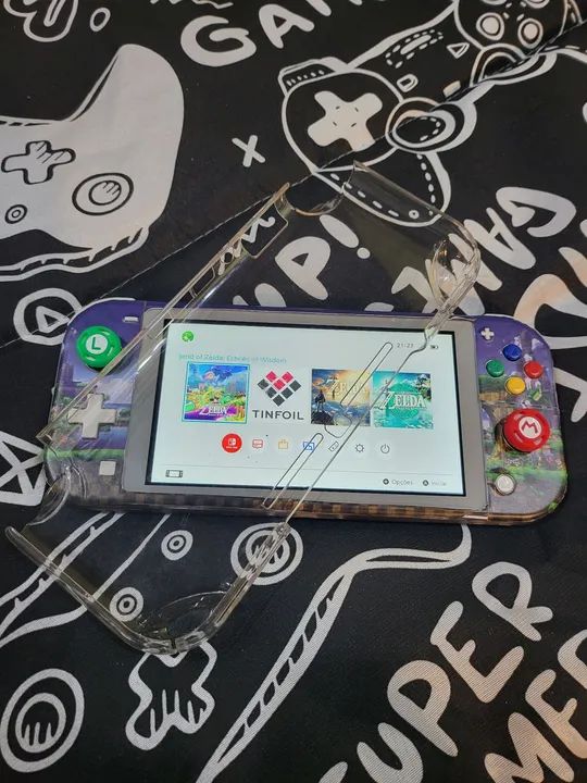 Nintendo Switch Lite Desbloq Carcaca Transparente Extreme Rate com ...