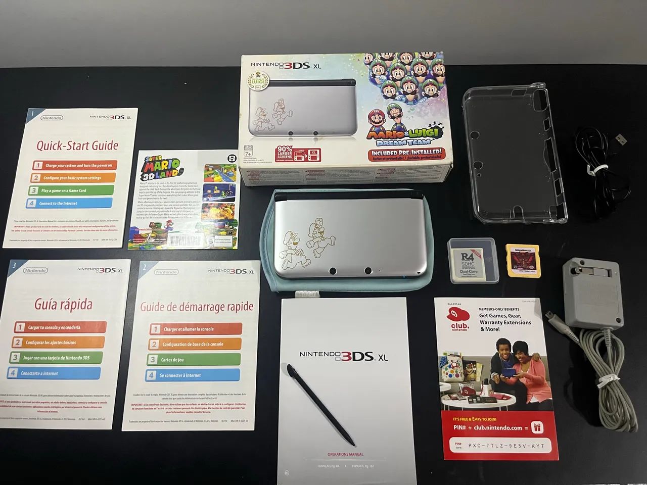 Nintendo 3ds XL Mario e Luigi IMPECÁVEL, na caixa completo + 2 jogos ...
